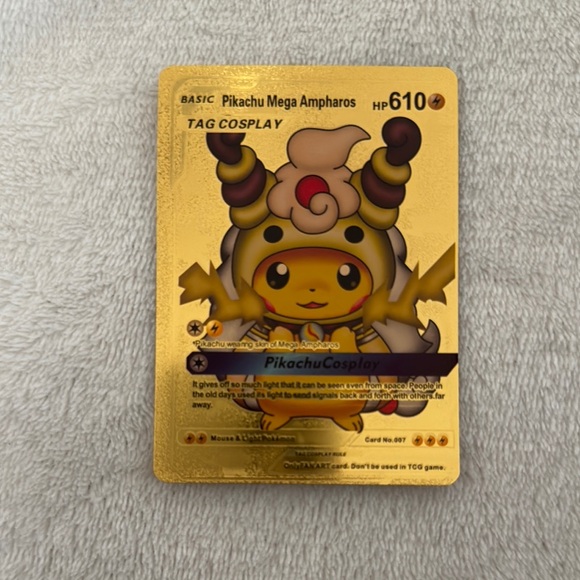 Pokemon | Toys | Pokemon Gold Pikachu Trading Card | Poshmark